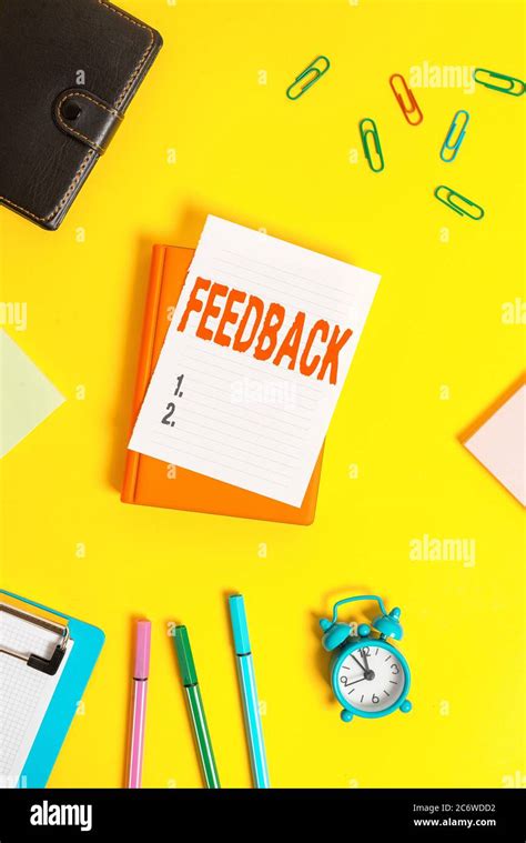 Conceptual Hand Writing Showing Feedback Concept Meaning Transmission Of Evaluative Or