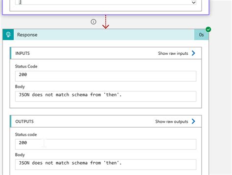 Azure Logic Apps Not Getting Expected Error Message From Nested Json