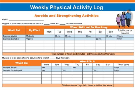 7 Free Printable Weekly Activity Log Templates