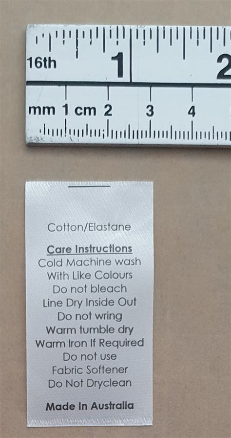 Kwaint Labels 25 Pack Cotton Lycra Care Labels Clothing Labels Clothin