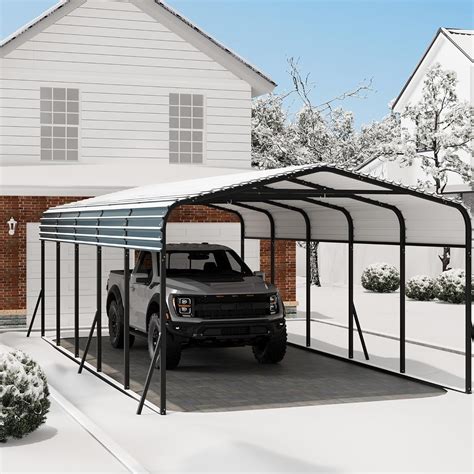 Garvee 12x24 Carport Kit Heavy Duty Galvanized Steel Garage Shelter