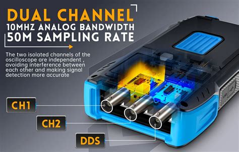 Fnirsi 2c23t Handheld 3 In 1 Oscilloscope Multimeter Dds