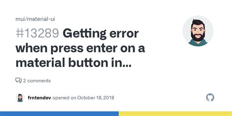 Getting Error When Press Enter On A Material Button In Firefox · Issue