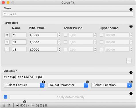 Orange Data Mining Curve Fit