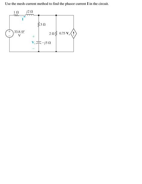 solved use the mesh current method to find the phasor