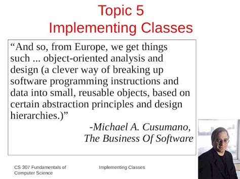 Ppt Topic 5 Implementing Classes Dokumentips