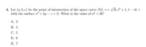 solved 4 let a b c be the point of intersection of the
