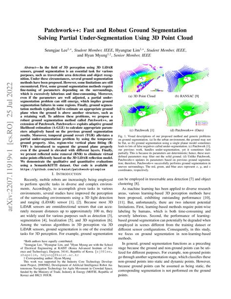 Patchwork Fast And Robust Ground Segmentation Solving Partial Under Segmentation Using 3d