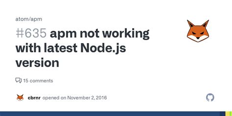 Apm Not Working With Latest Node Js Version Issue Atom Apm GitHub
