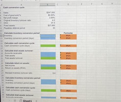 Solved Excel Online Structured Activity Cash Conversion Chegg