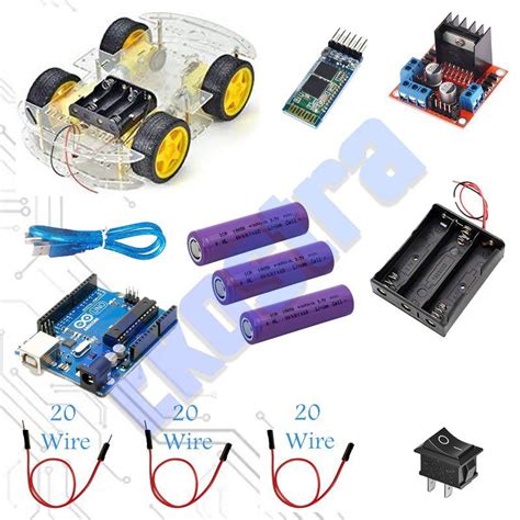 Wd Car Chassis Kit With Bluetooth Control Bundle Package Ekostra Elecronics Store In Egypt