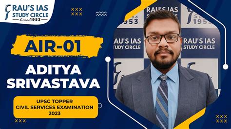 Air 1 Aditya Srivastava Leads With Top Rank Upsc Civil Services Final Exams 2023 Compass By