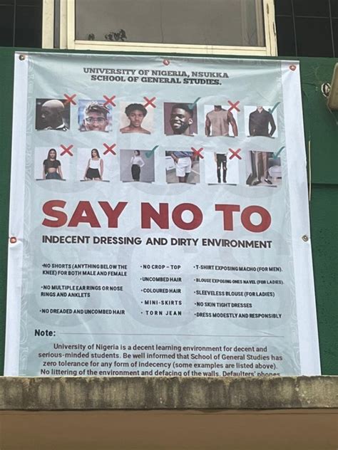 Sex For Grade UNN Introduces Strict Dress Code To Maintain Academic Decorum On Campus