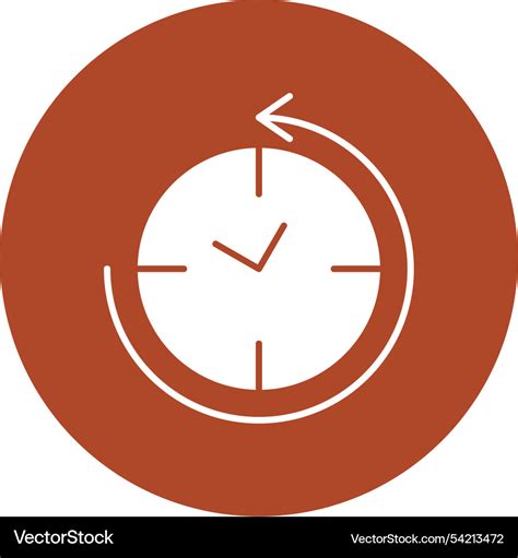 Anti Clockwise Glyph Circle Icon Royalty Free Vector Image