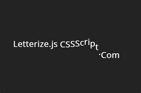 Wrap Each Character From Your Text In An HTML Element Letterize Js CSS Script