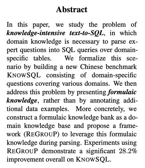 基于公式化知识的知识稠密文本到sql语义解析研究 智源社区