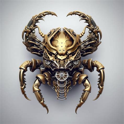 A Large Spider With A Clock Face On It S Back Generative Ai Image Stock Illustration