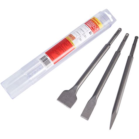 starrett kcpk03 sds plus chisel set 3 piece rapid electronics
