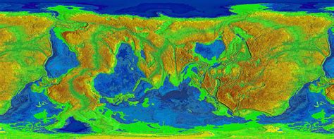 Inverted Elevation World Map Digital Art By Massimo Pangaea Pietrobon Pixels