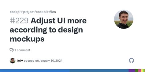 Adjust Ui More According To Design Mockups · Issue 229 · Cockpit Projectcockpit Files · Github