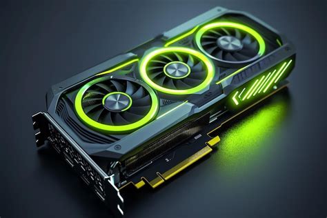 Premium Photo Modern Green Gpu Graphic Card