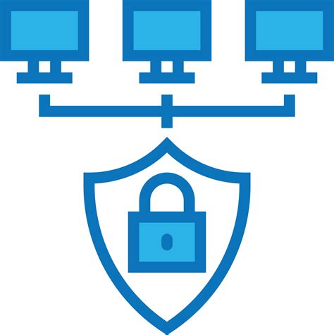 Network Safety Protected Software Development Blue Icon 14244041 Vector Art At Vecteezy