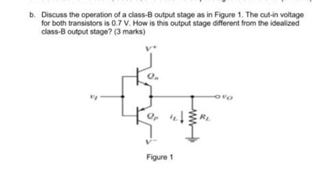 Solved B Discuss The Operation Of A Class B Output Stage As