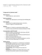Mastering Logical Database Design And Relational Models Course Hero
