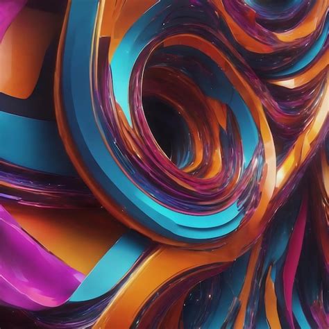 Premium Ai Image Abstract Futuristic 3d Digtal Art Design