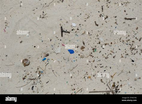 Microplastics Washed Up On The Beach Of St Johns Island Singapore