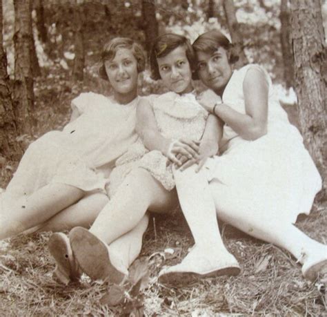 Twin Sisters Vintage Photo Woman Portrait