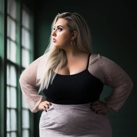 Premium Ai Image A Cinematic Photoshoot Of Plus Size Model