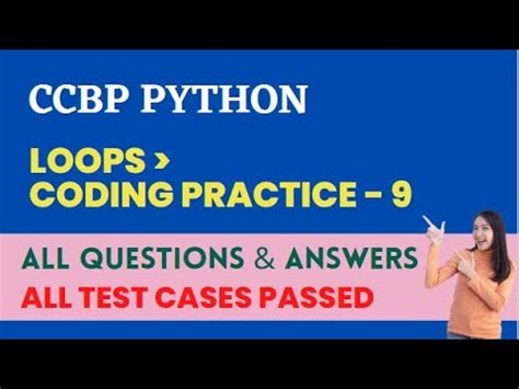 Loops Coding Practice Answers Python NxtWave CCBP YouTube