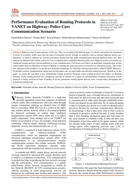Pdf Performance Evaluation Of Routing Protocols In Vanet On Highway