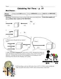 Net Force Calculations Study Notes Physics Docsity