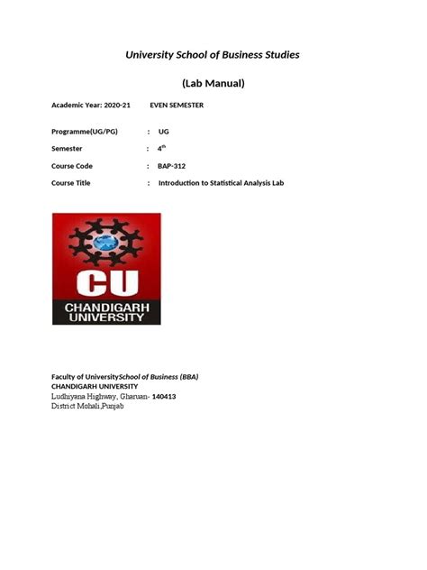 Lab Manual Practical 1 Pdf Spss Microsoft Excel
