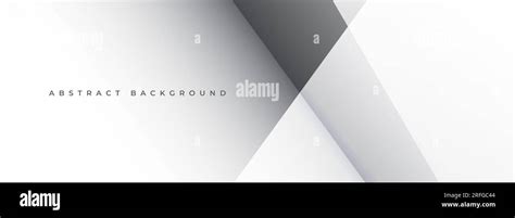 Abstract Modern Wide White And Gray Background With Geometric Diagonal