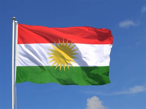 Kurdistan Flag Verdensflaget