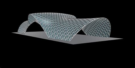 Pavilion Triangulated Wireframe Architecture Parametric V6 3d Model Cgtrader