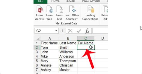วิธีใช้งานฟังก์ชั่น Concatenate เพื่อ Merge ข้อความใน Excel 2013