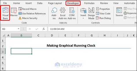 How To Make A Running Clock In Excel 2 Easy Ways Exceldemy