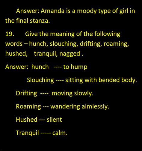 Amanda ৷৷ Class 10 Ncert First Flight Poem