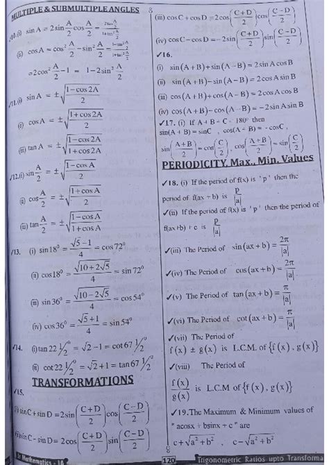 SOLUTION Important Trigonometry Formulas Pdf Studypool