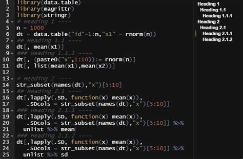 Add Support For Subsections In Document Outline Issue Rstudio Rstudio GitHub
