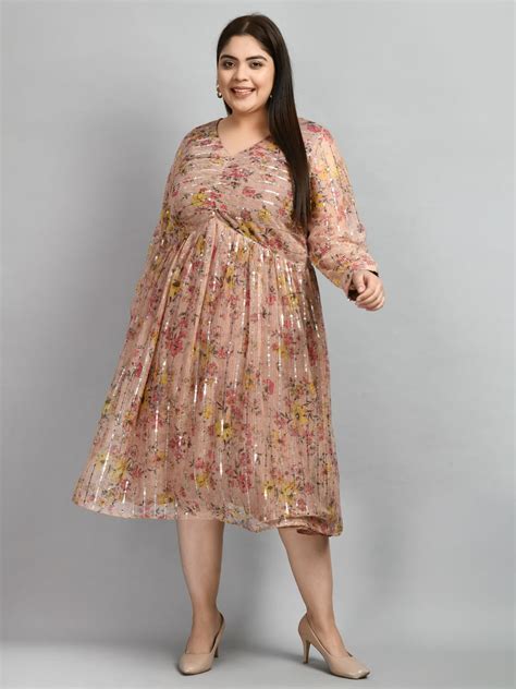 Plus Size Plus Size Pink Sequin Party Dress Desinoorcom