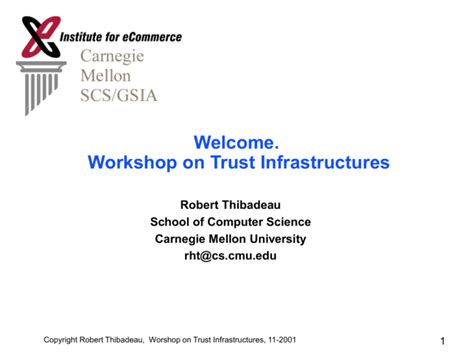 Introduction To The CMU Security Research Workshop Series