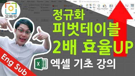 엑셀기초강의 정규화로 엑셀 피벗테이블 200 활용하기 1탄 오빠두엑셀 기초 1 4 Youtube