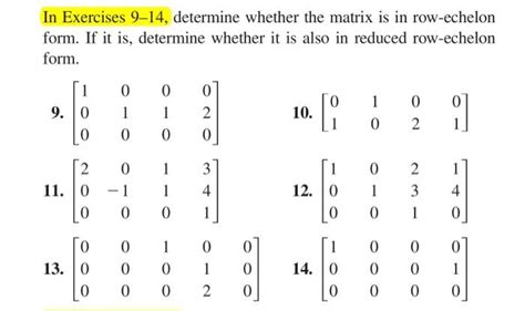 Solved In Exercises Determine Whether The Matrix Is In Chegg