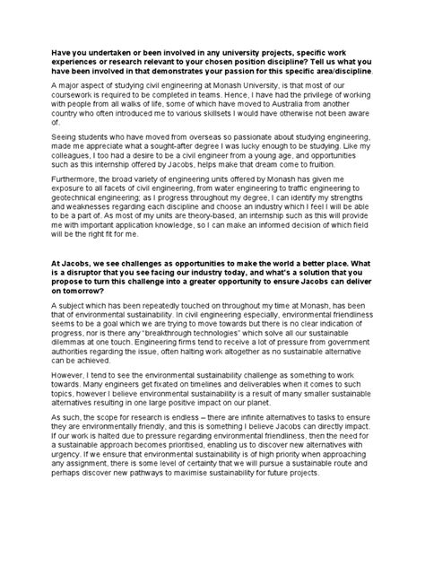 Application Answers Pdf Engineering Sustainability