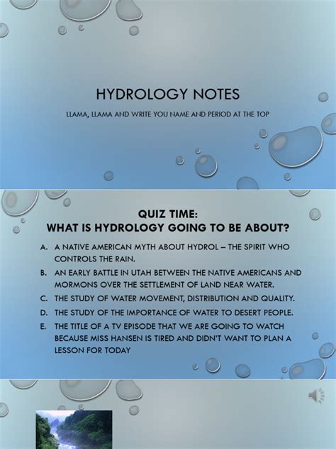 Hydrology Ppt Pdf